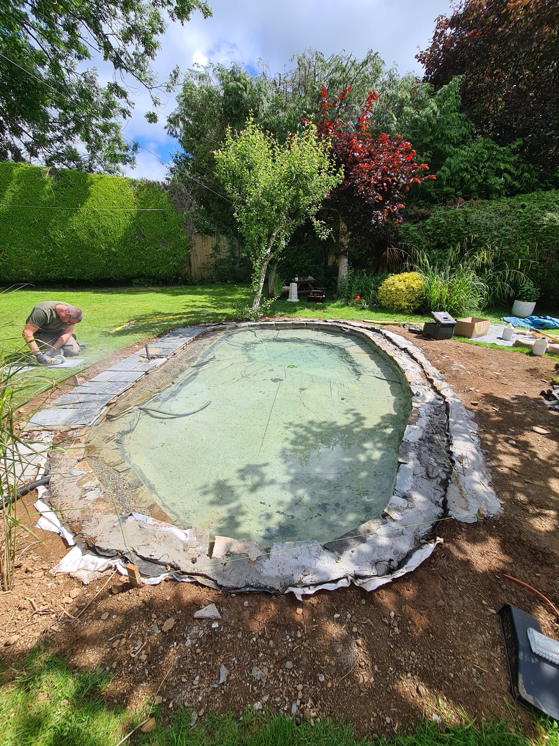 Garden Pond Refurbishment in Tavistock, Devon - Specialist Aquatics ...