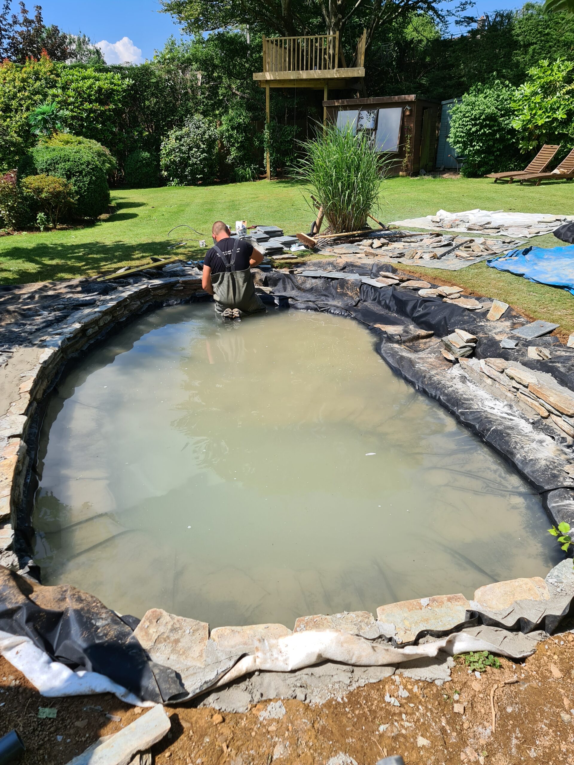 Garden Pond Refurbishment in Tavistock, Devon - Specialist Aquatics ...